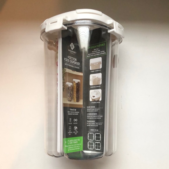 Kitchen | New Food Storage Container 4 Section Food Dispenser Pantry ...
